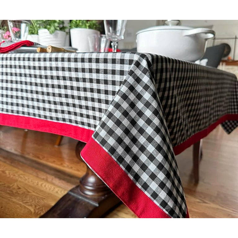 Red Checkered Tablecloth Border
