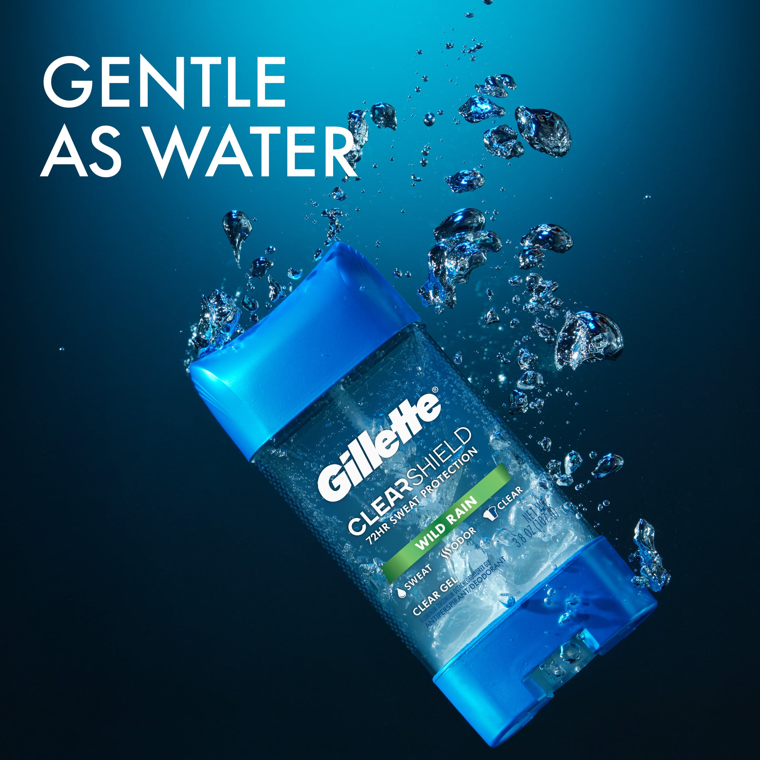 Buy Gillette Antiperspirant and Deodorant for Men, Clear Gel, Wild Rain ...