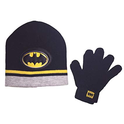 DC Comics - Beanie Cap - DC Comics - Batman Black 3D Logo Hat Set w ...