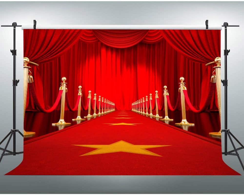 EOA 7X5ft Red Carpet Curtain Photography Backdrop for Hollywood Party ...