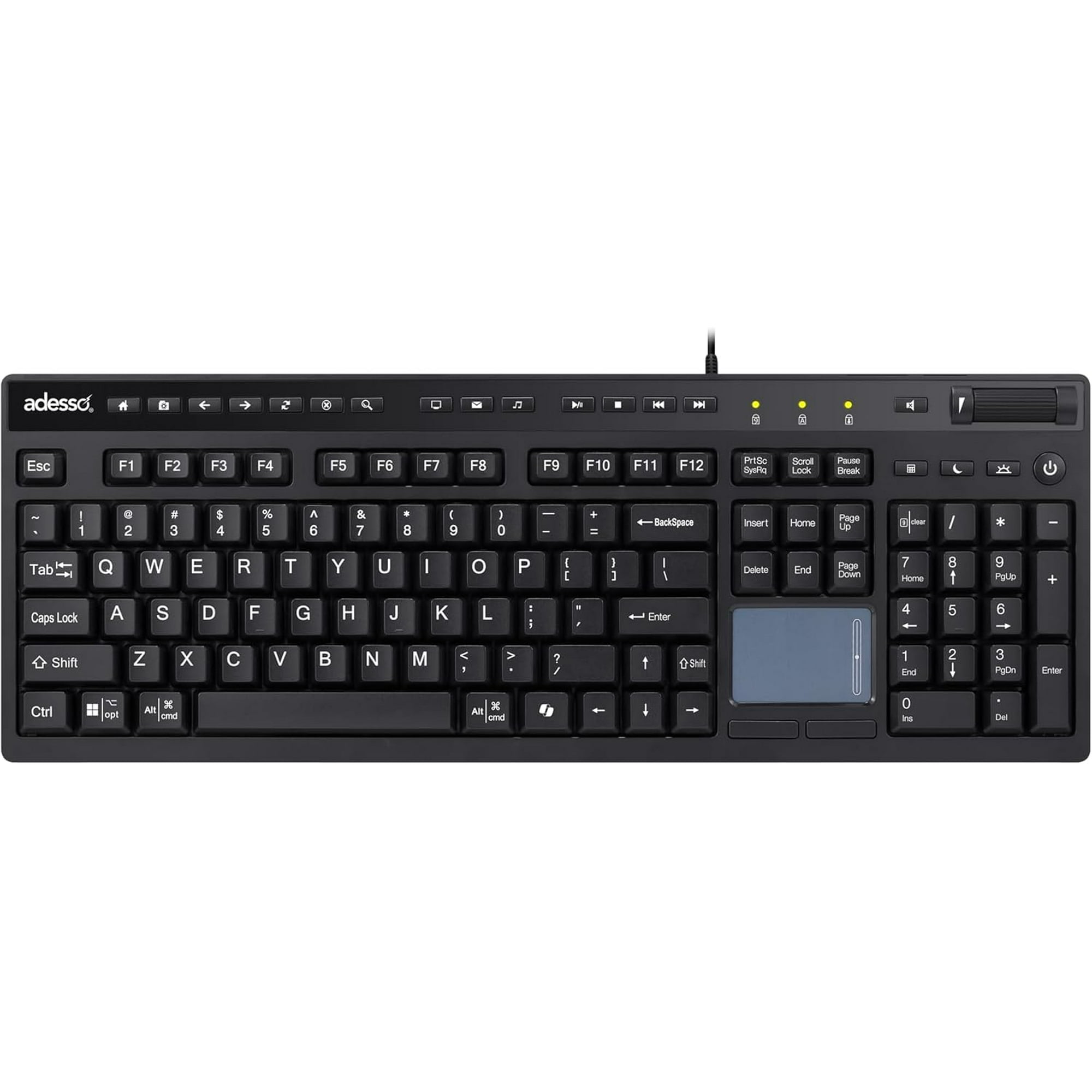 Adesso Multi-Channel Touchpad Keyboard for Windows/Mac/Android OS
