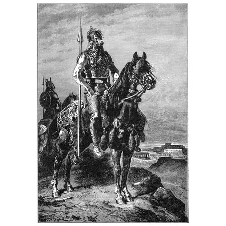 Alaric I (370?-410). /Nking Of The Visigoths, 395-410. Wood Engraving ...