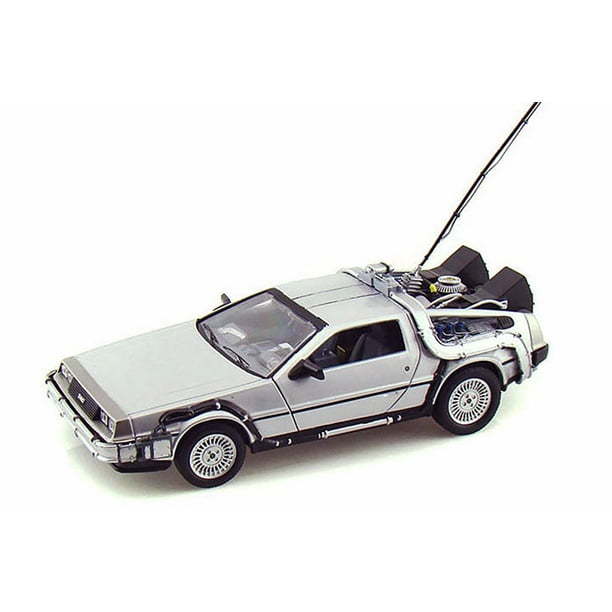 Back to the Future DeLorean Time Machine, Silver - Welly 22443W/24 - 1/ ...