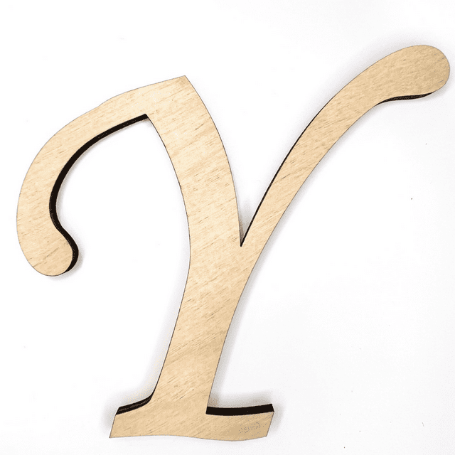 3" Tall BIRCH Wood Letter Y | Krafty Supply 1/4" Thick Wooden Letters ...