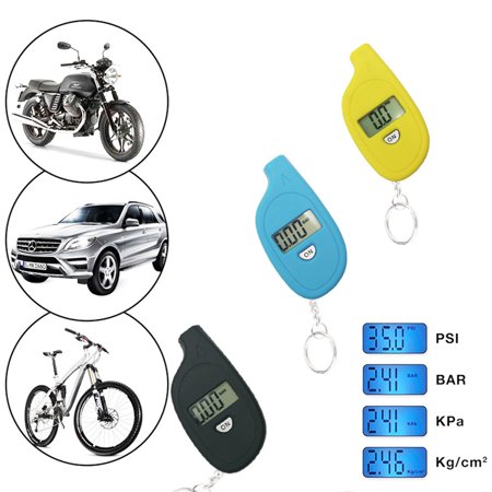 Tire Air Pressure Gauge 0.01BAR Digital Display for Cars Keychain Key ...