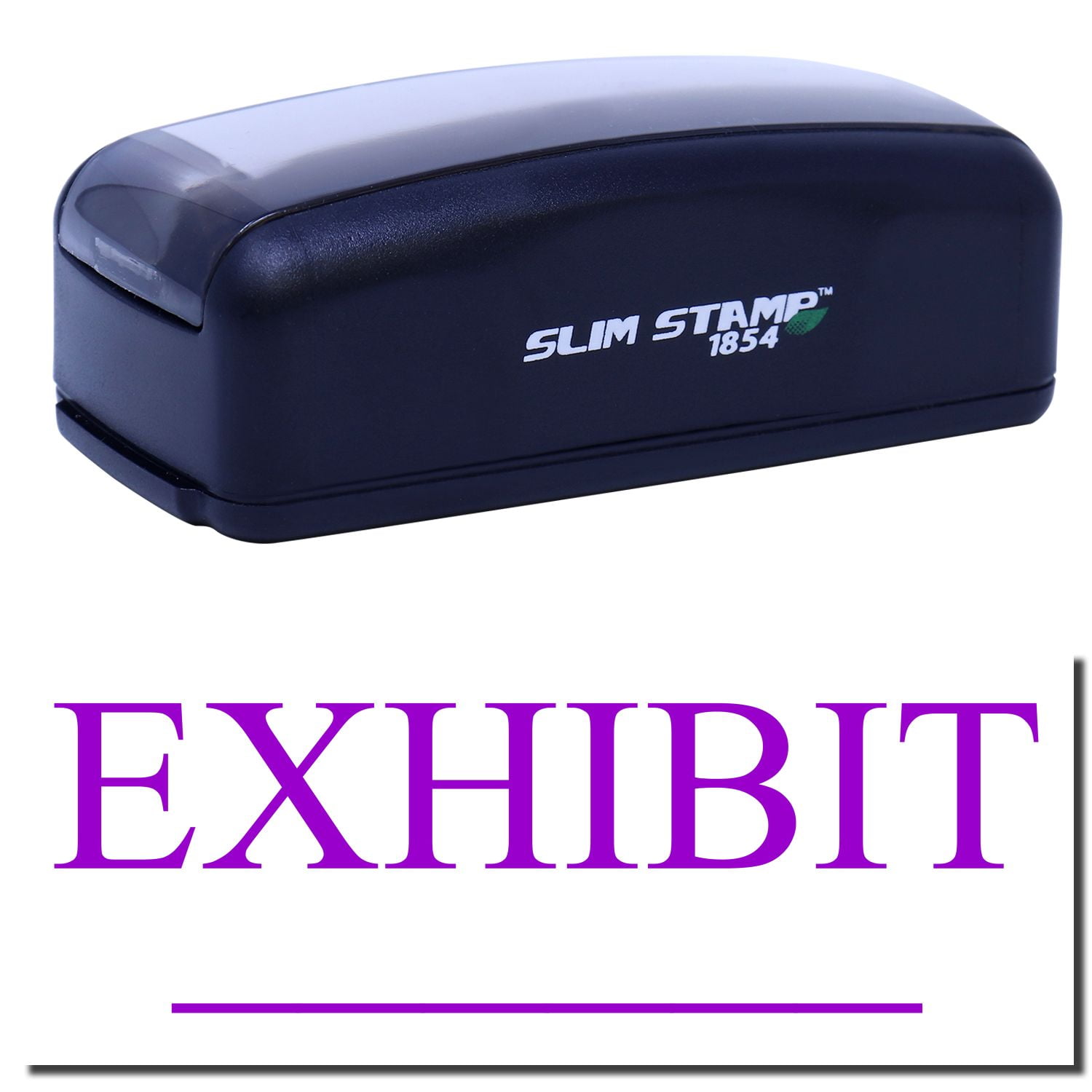 Large Pre-Inked Exhibit Stamp, Slim 1854, Ultra Slim Design, Impression ...