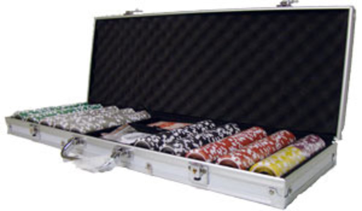 500 Las Vegas Poker Chip Set with Free WPT Rule Book. 14 Gram Heavy ...