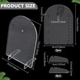 Arch Shaped Acrylic Slant Back Earring Display Stands with Scale Clear ...