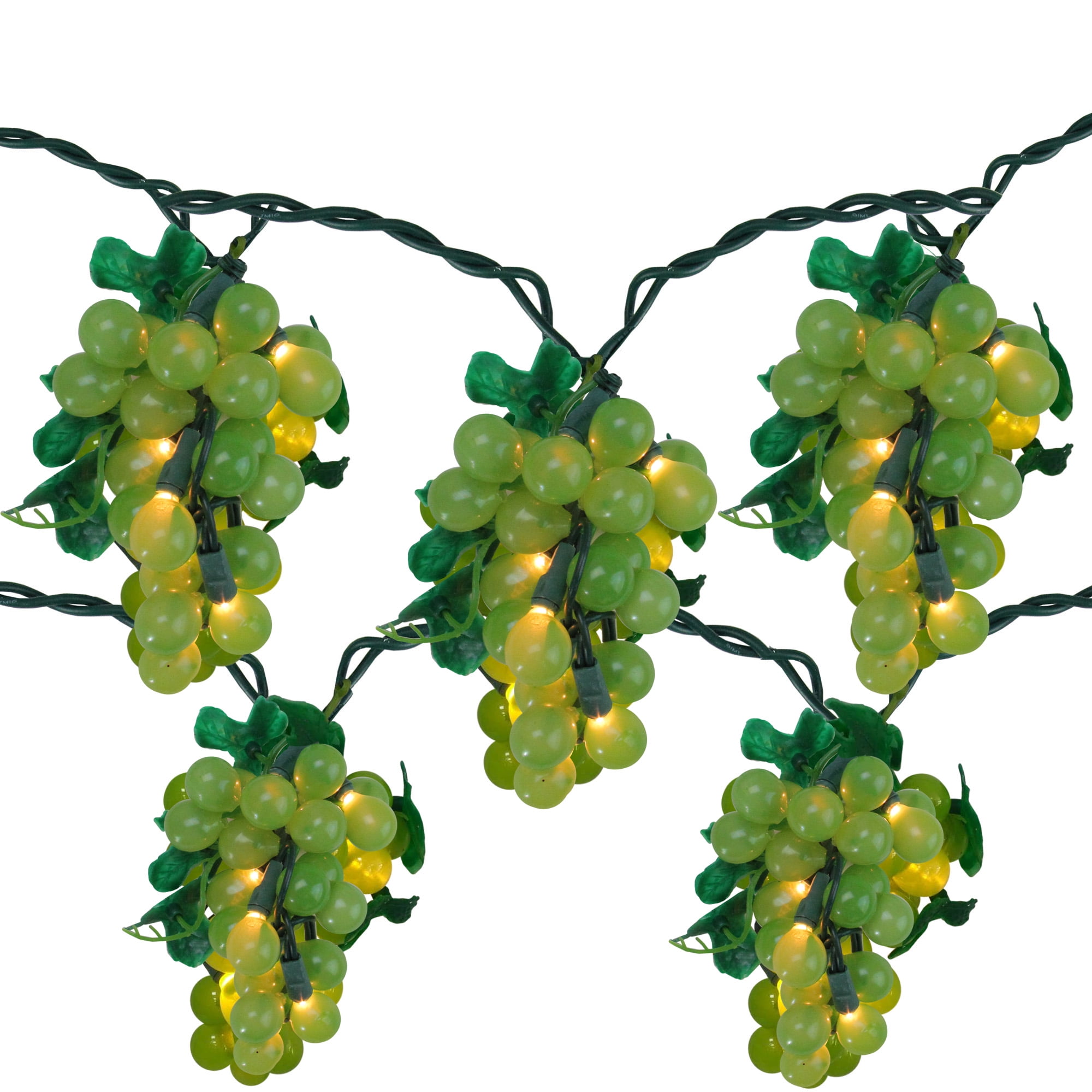 Tuscan Winery Green Grape Summer Garden Patio Christmas Light Set - 5 ...