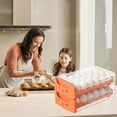 PRINxy Refrigerator Eggs Rack Clear Plastic Eggs Storage Container with ...