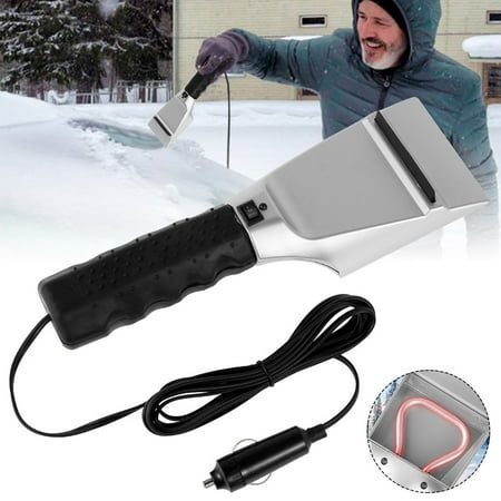 AMERTEER Car Heated Snow Ice Scraper 12V 15W Electric Heated Car Ice ...