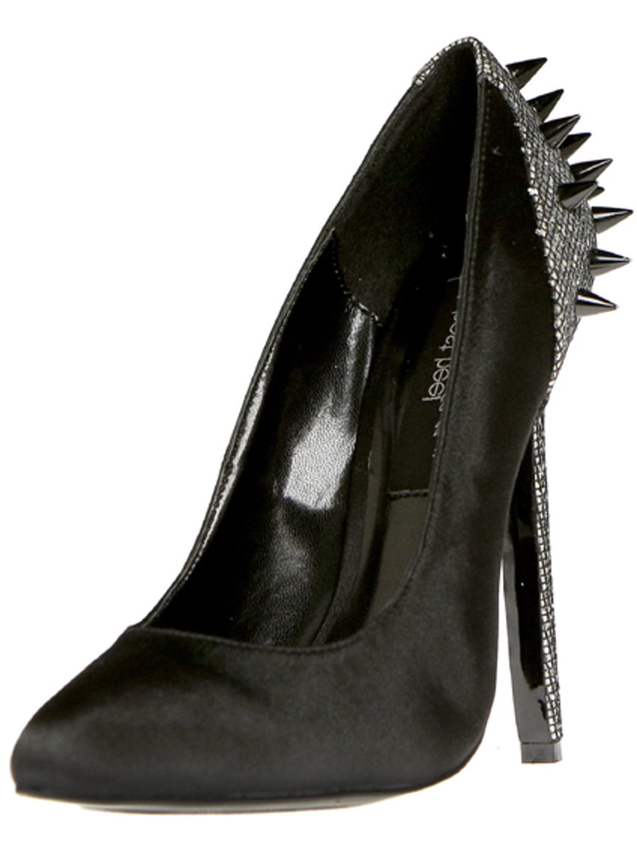 Women's 5 1/4" Pointed Toe Sexy Pump With Rear Spike Embellishment ...