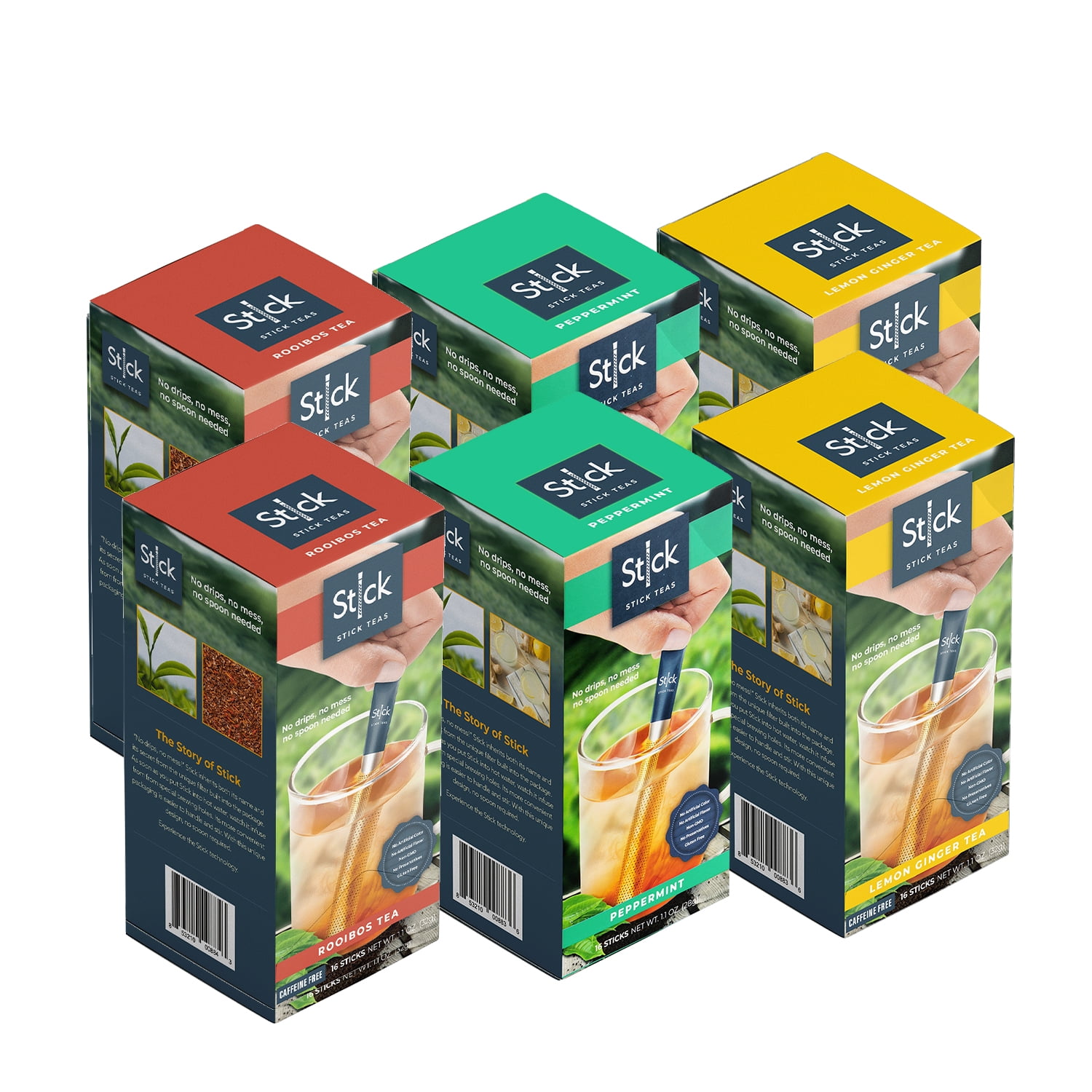 Stick Beverages Relax and Unwind Tea Decaf Bundle - 96 Individually ...