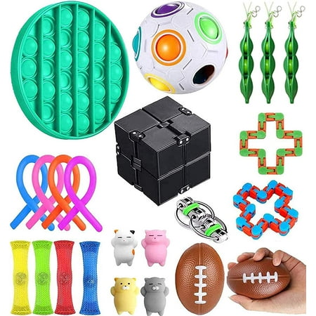 23 Pack Sensory Fidget Toy Set, Stress Relief/Anti-Anxiety Toys for Kids Adults ADHD Autism ...