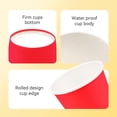 100 Pack 3oz Red Disposable Paper Cups, Small Bathroom Mouthwash Cups ...