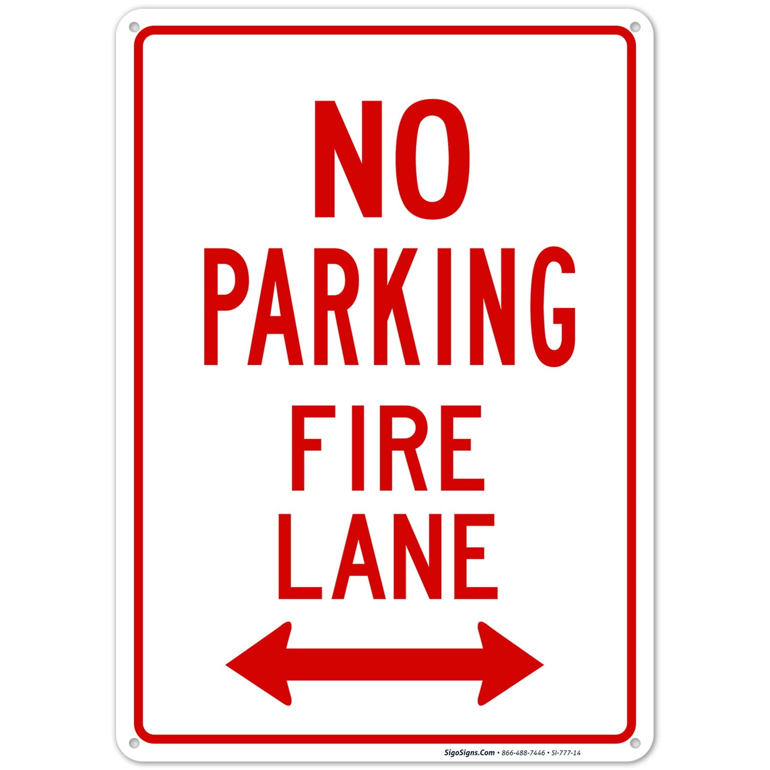 No Parking Sign, Fire Lane Sign, - Walmart.com