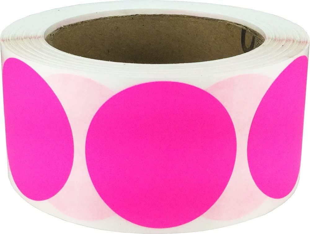 Fluorescent Pink Color Coding Labels for Organizing Inventory 2 Inch ...