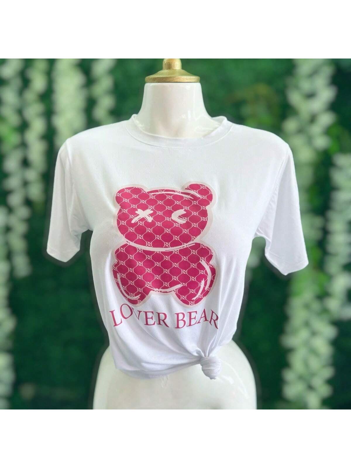 Playera Blusa Con Impresion De Oso Lover Bear Para Mujer Color Blanco ...