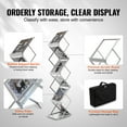 SKYSHALO Collapsible Literature Rack, Dual-Sided 6-Slot Leaflet Holder ...