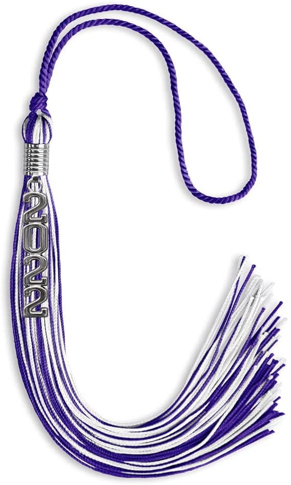 Endea Graduation Mixed Double Color Tassel with Silver Stacked Date ...
