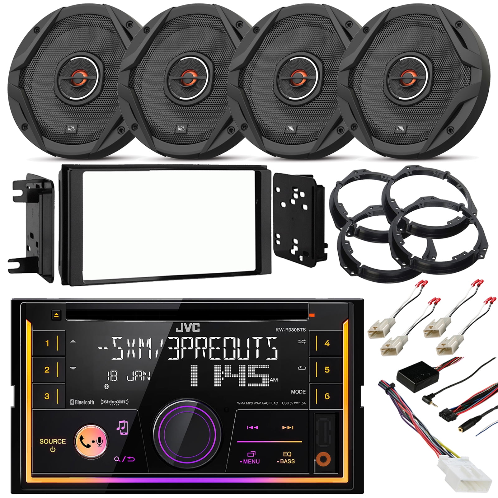 Double DIN CD Bluetooth SiriusXM Ready Variable Color USB AUX Radio ...