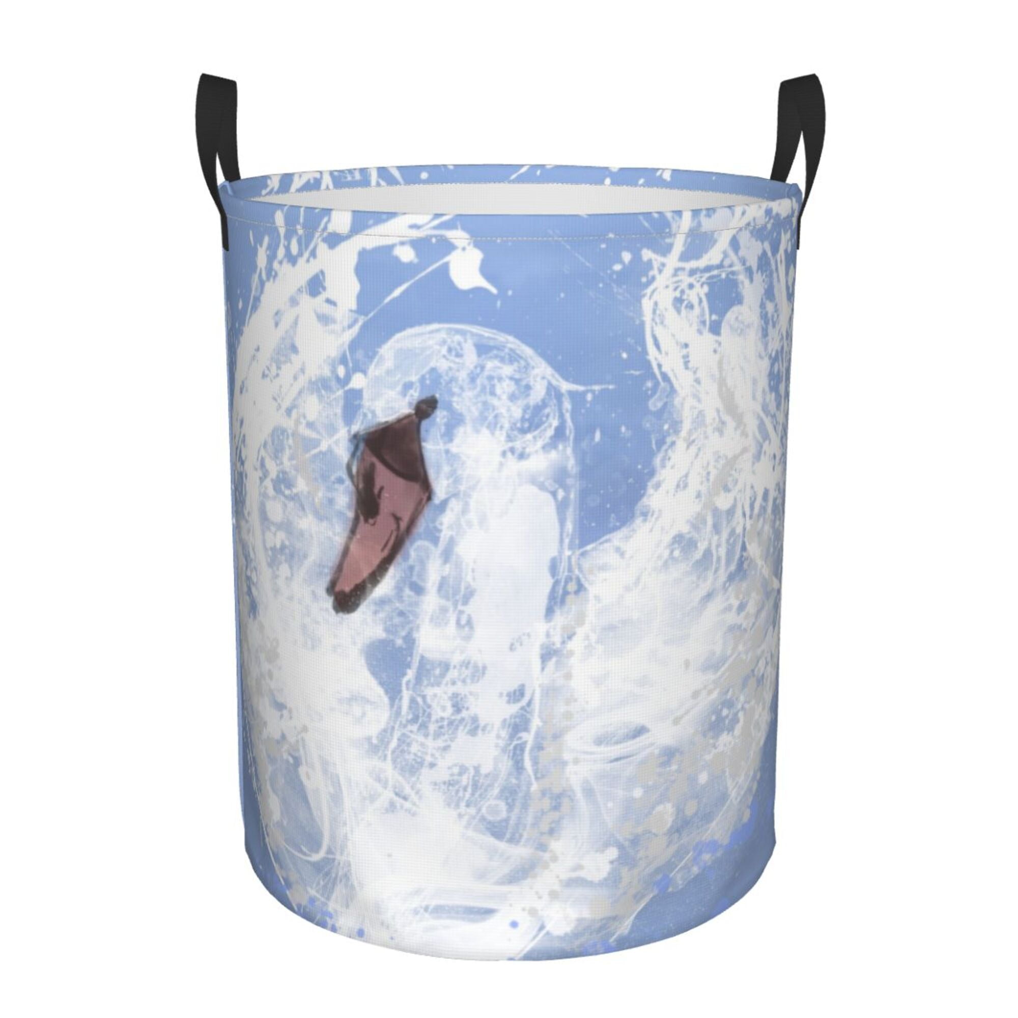 ZICANCN Splash Swan Abstract Laundry Basket Organizer, Dirty Clothes ...