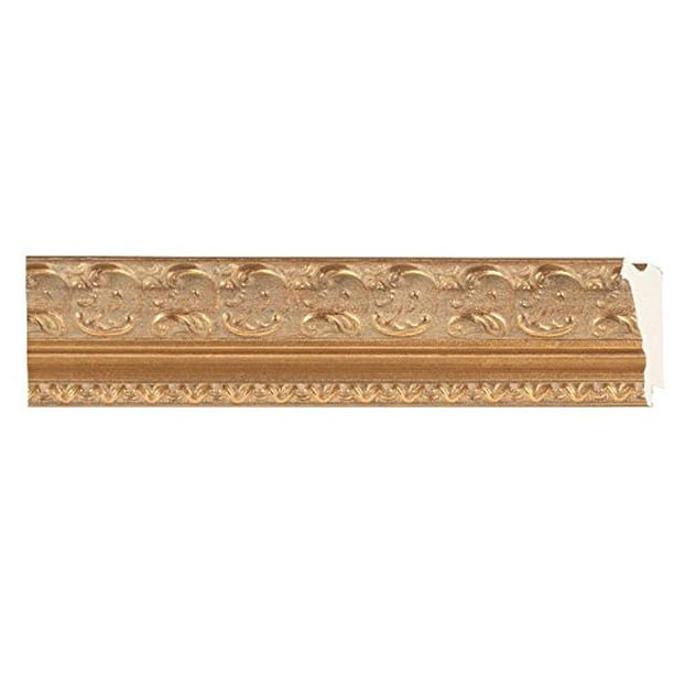 Picture Frame Moulding (Wood) 18Ft Bundle - Ornate Gold Finish - 2 ...