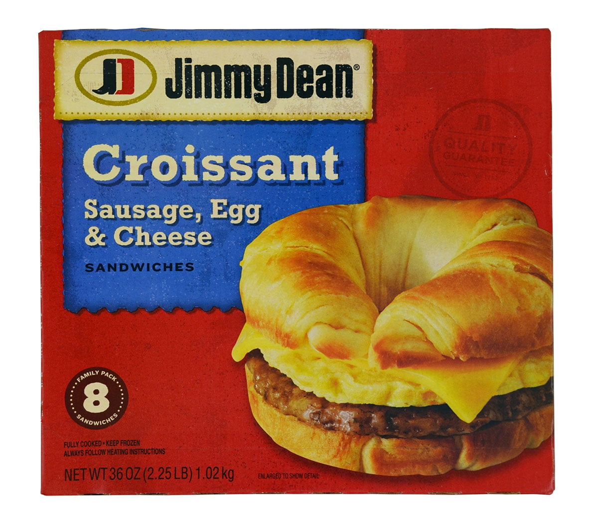 Jimmy Dean® Sausage, Egg & Cheese Croissant Sandwiches, 8 Count (Frozen ...