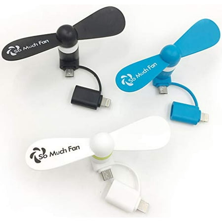 Portable iPhone Fan Attachment - Colorful and Powerful 2-in-1 Fans for ...