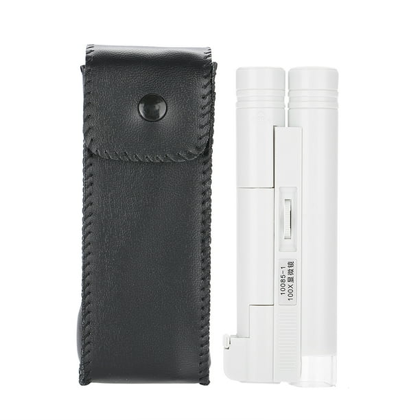 Magnifier,100X Zoom Microscope Double Folding Microscope Magnifier ...