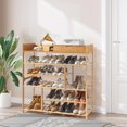 Ktaxon Bamboo Shoe Rack 6-Tier for Closet Entryway, Storage Organizer ...