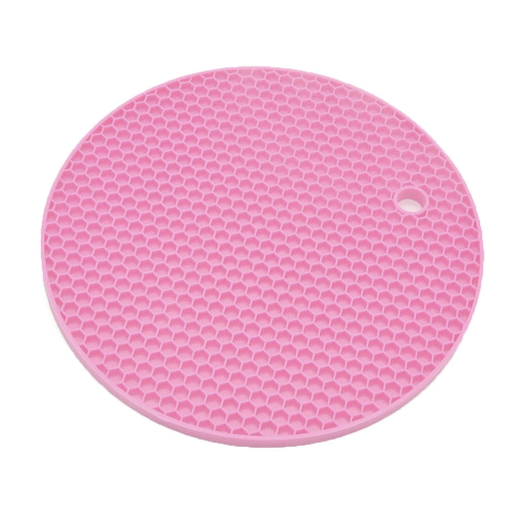 2Pack Rubber Non-Slip Heat Resistant Mat Colorful Round Coaster Cushion ...