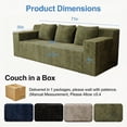 Modern 71" Corduroy Sofa, No Assembly Deep Seat Couch in a Box for ...