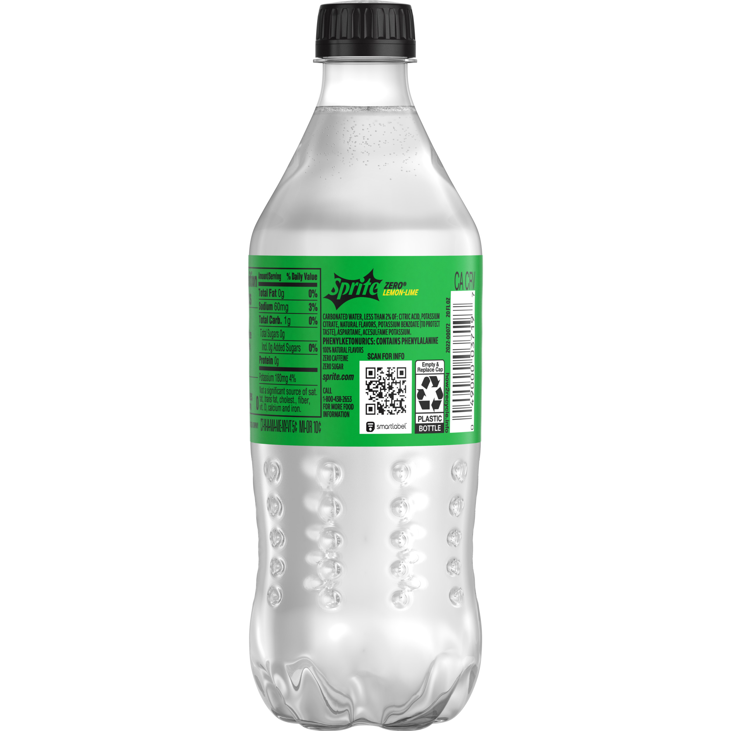 Buy Sprite Zero Sugar Lemon Lime Diet Soda Pop Soft Drink, 20 fl oz ...