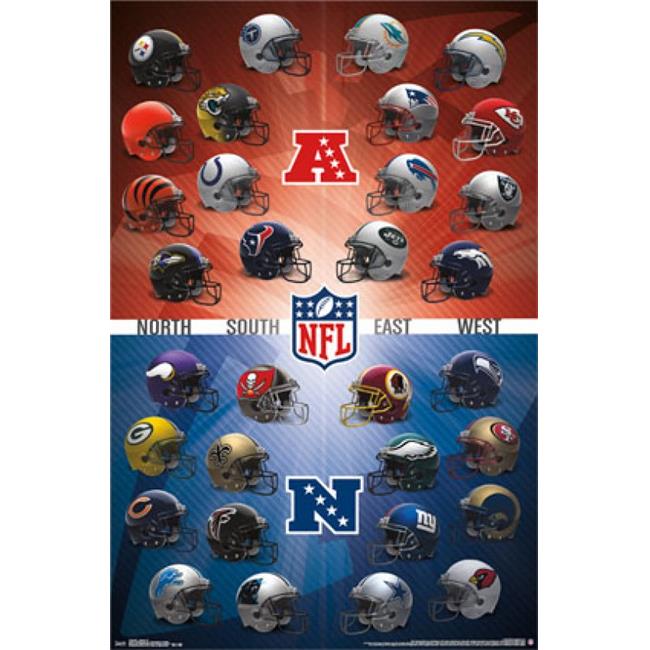 Posterazzi TIARP14109 Nfl - Helmets 15 Poster Print - 24 x 36 in ...