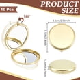 10 Pcs Small Folding Makeup Pocket Mirror Golden Double-Sided 1X/2X ...