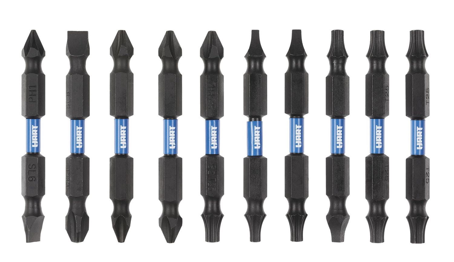 HART 10-Piece Double Ended Impact Drive Bit Set, For Drills & Impact ...