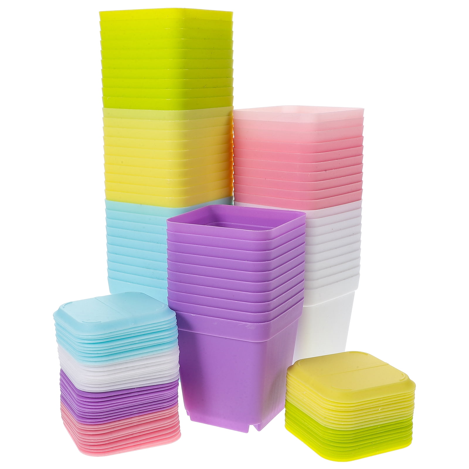 Click here for Unomor 60 Set Of Square Plants Nursery Pot Multico... prices