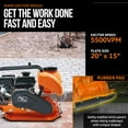 SuperHandy Heavy-Duty Compact Plate Compactor - 7Hp Impact Force 4200 Lbs with Water Tank for ...