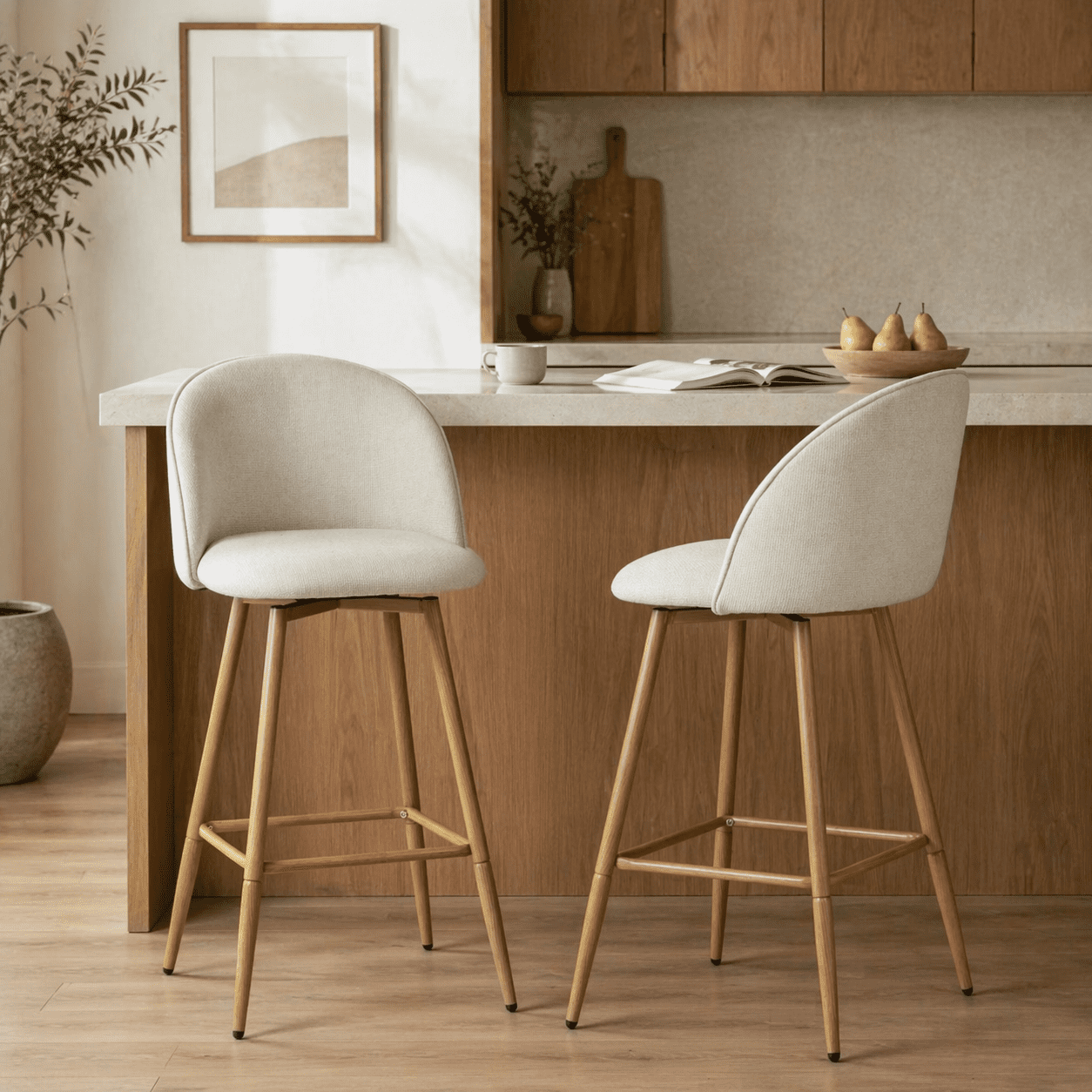 Click here for Homy Casa Set Of 2 Swivel Bar Stools  Adjustable H... prices