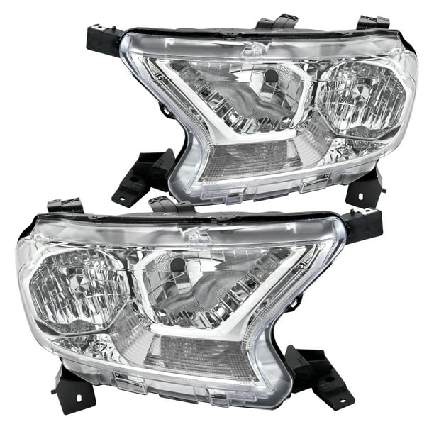 Spec-D Tuning Chrome Housing Clear Lens Headlights Compatible with Ford ...
