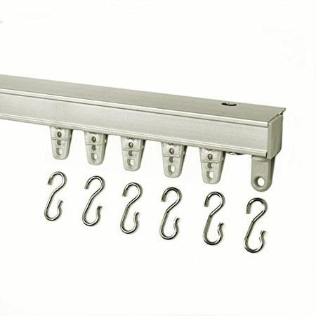 Kirsch 94004 Hand Draw Ceiling Mount Curtain Track Set (9' in 2 ...