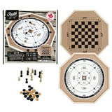 Rustik: 2-In-1 Deluxe Crokinole & Checkers In 1 Box - Walmart.com