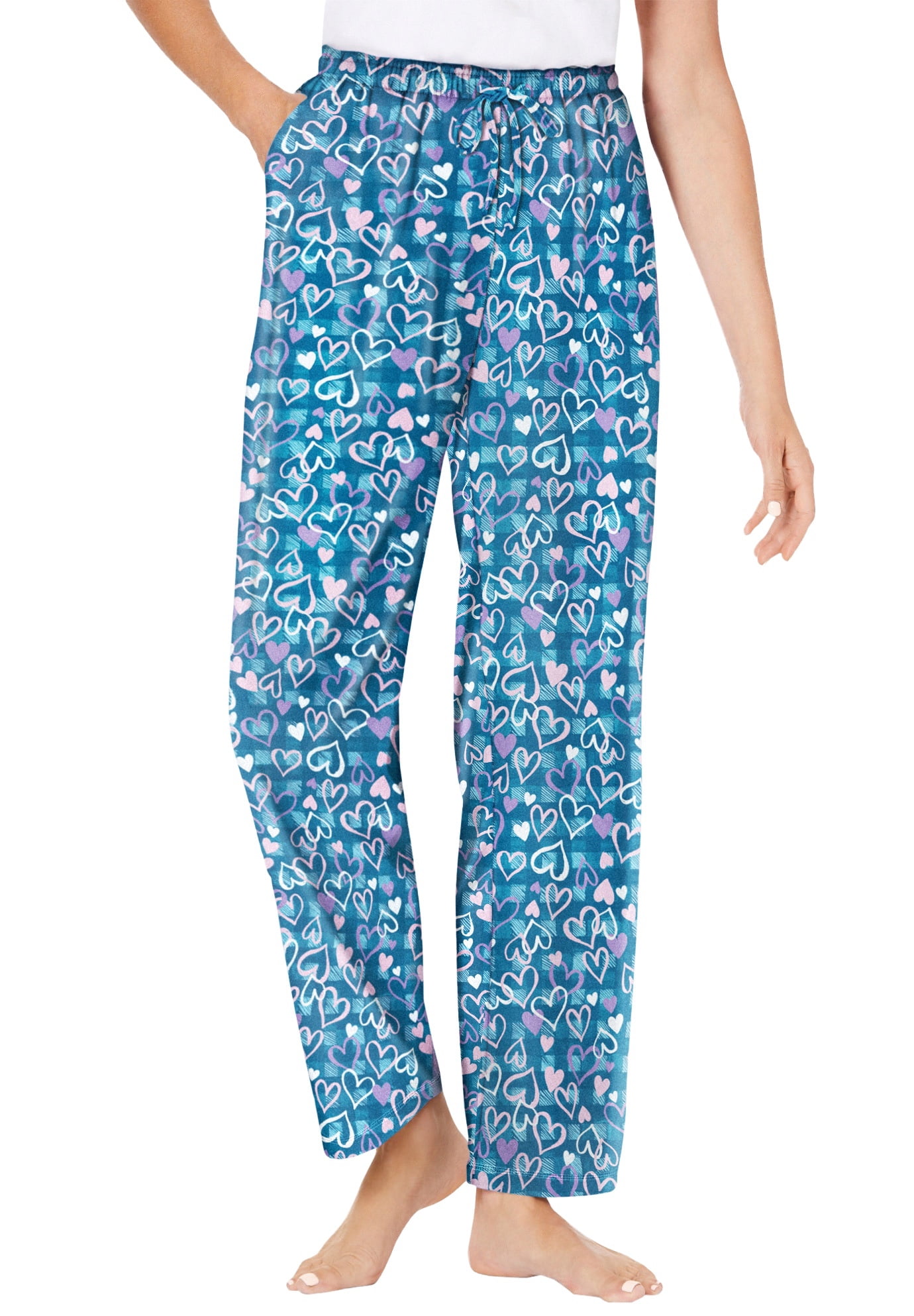Dreams & Co. Women's Plus Size Knit Sleep Pant Pajama Bottoms - Walmart.com
