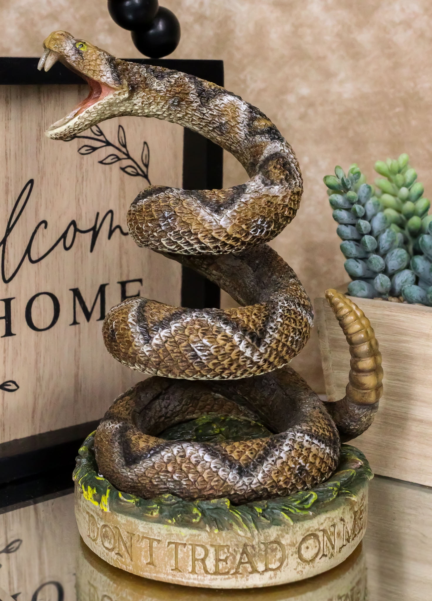 Realistic Ferocious Attacking Diamondback Rattlesnake in Coiled Posture ...