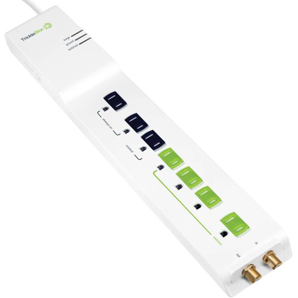 Tricklestar 180ss-Us-7cx 7-Outlet Power Strip With 4' Heavy Duty Cord ...