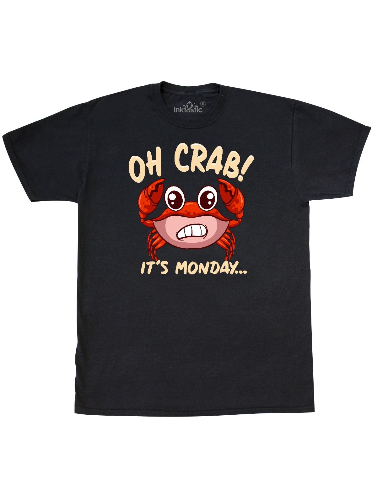 INKtastic - Monday Crab Funny Joke T-Shirt - Walmart.com - Walmart.com