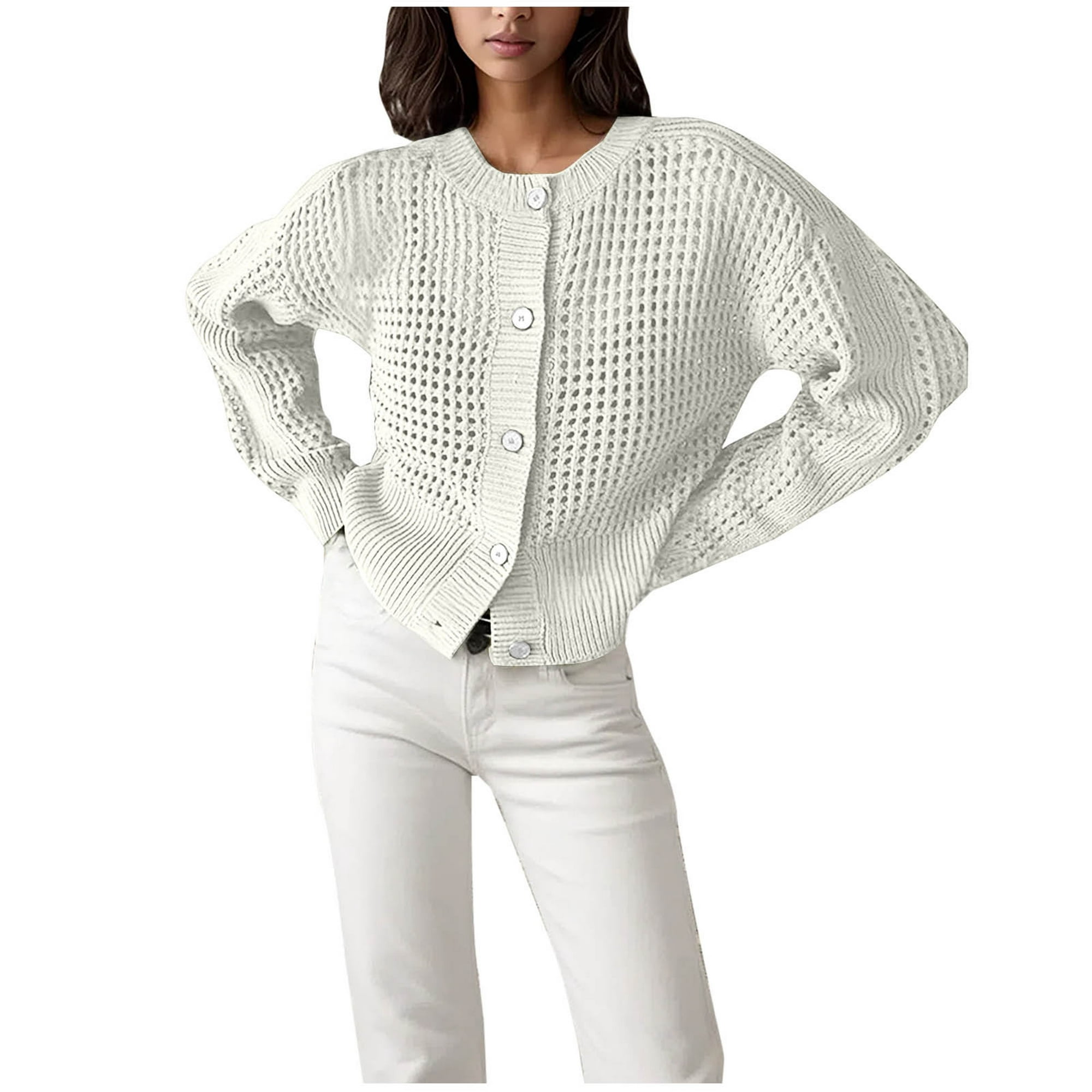 Click here for Aherbiu Cropped Cardigan For Women Dressy Casual T... prices