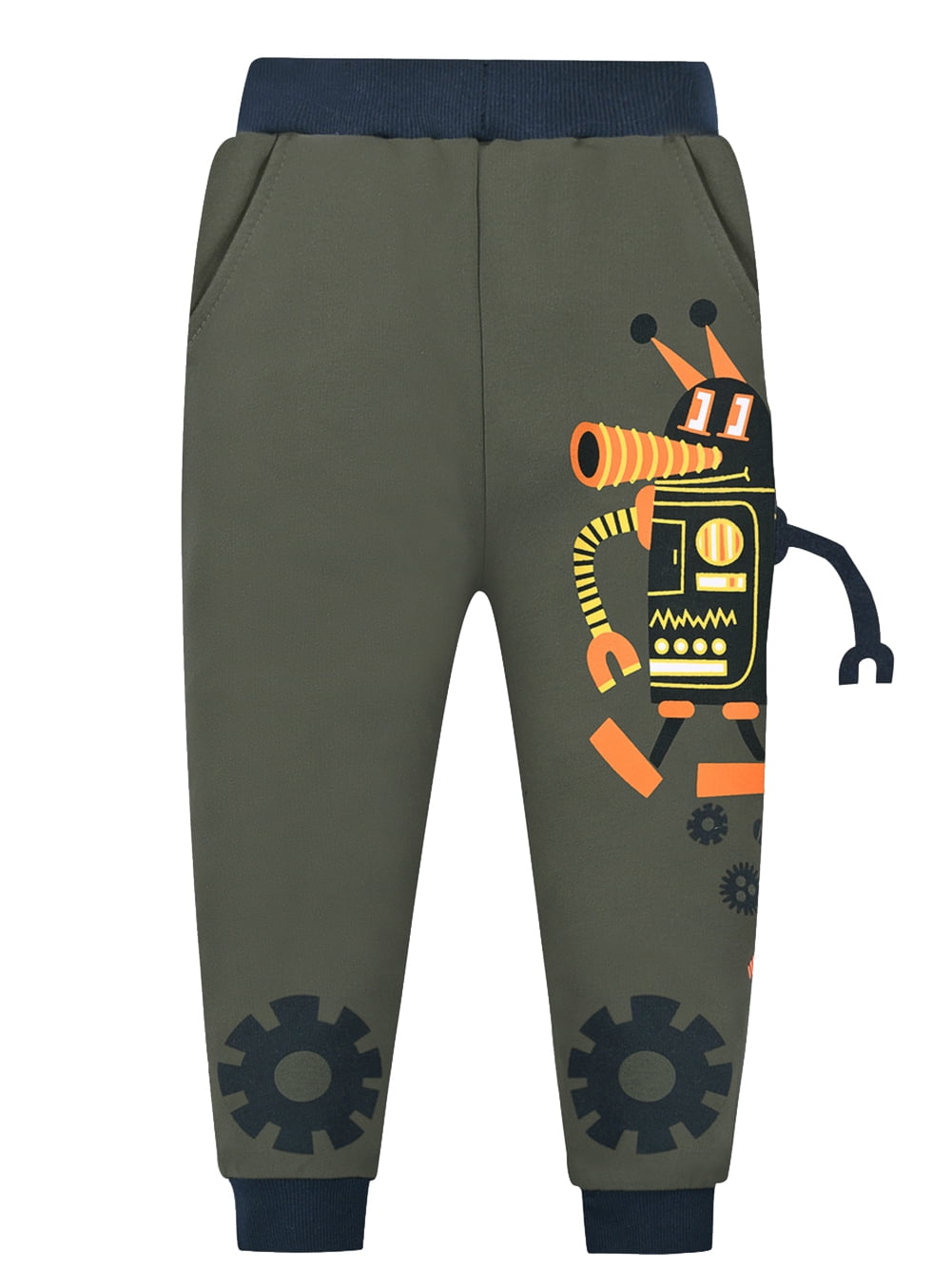 ENFLASH 2-7T Little Boys Cartoon Robot Sweatpants Toddler Kids Joggers ...