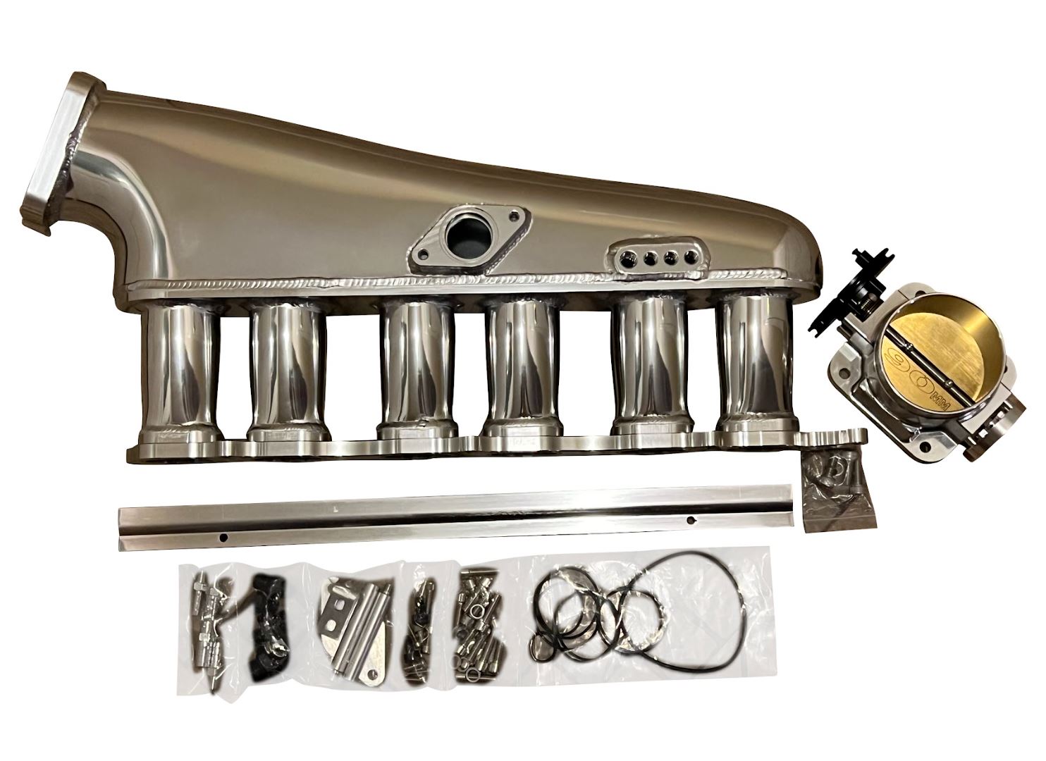 Buy 2JZ GE Billet Intake Manifold Fuel Rail Throttle Body 90mm TB Supra ...